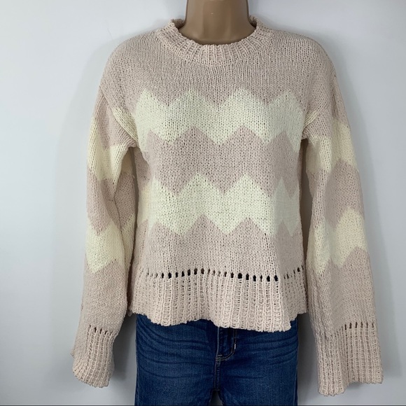 Kendall & Kylie | Sweaters | Kendall Kylie Pink Cream Chunky Knit ...